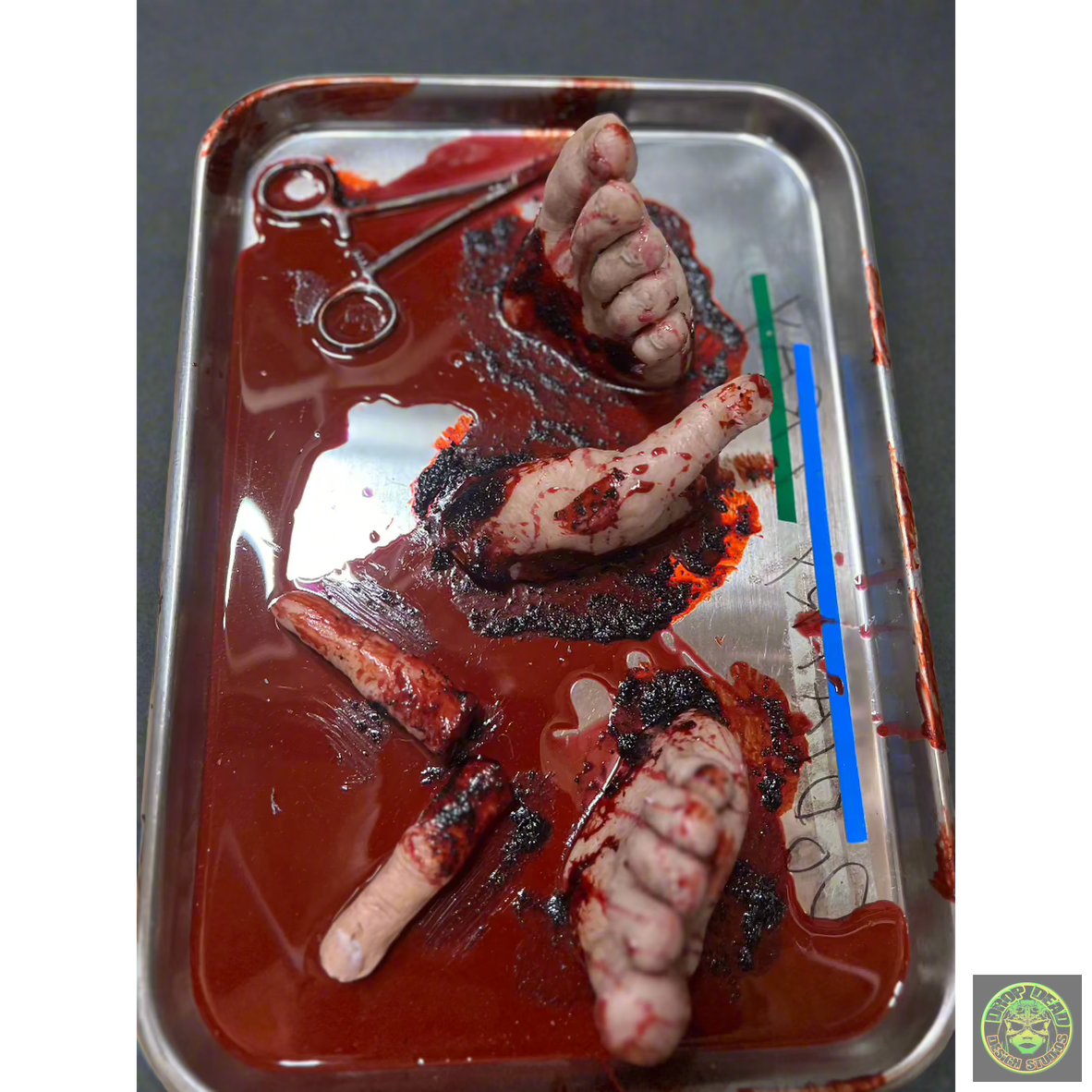 Severed Feet and Fingers Surgical Tray Prop – Drop Dead Design Studios